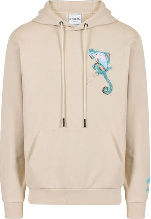 Iceberg Homme, Sweatshirts et sweats &agrave; capuche, Beige, Taille: S Sweat &agrave; capuche Slim Fit