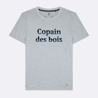 Faguo T-shirt gris Copain des bois coton - ARCY