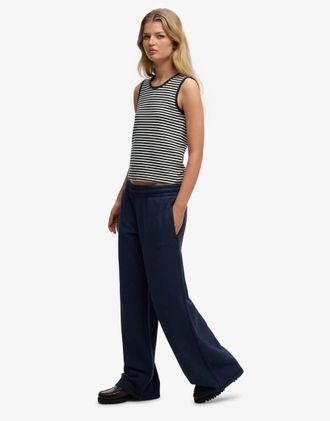 Superdry Essential - Pantalon de jogging ample &agrave; logo - Bleu marine profond