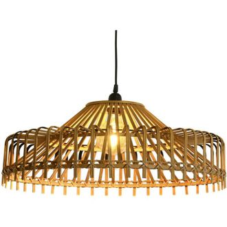 DKD Home Decor Plafonnier Bambou 61X61X31 Naturel Marron