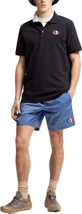 Moncler Tricolour Logo Patch Cotton Piquet Polo Shirt