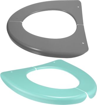 Garneck 2 St&uuml;ck-Pack Faltbarer Toilettensitzbezug aus Kunststoff mit Rutschfester Unterseite Wiederverwendbar Schnelltrocknend Universell Passend f&uuml;r Reisen u