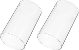 BESPORTBLE 2 Stücke Kerzengläser Winddicht Kerzenhalter Glaszylinder Teelichtgläser Kerzenglas Klar Teelichtglas Windlicht Candle Holder Kerzenschirme 15X8cm