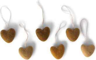 Én Gry & Sif 6 Herzen aus Filz (Dusty Colours) - Muttertag - En Gry & SIF - Fair Trade - handgemacht