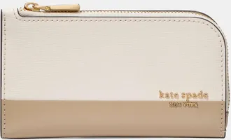 Kate Spade New York Kate Spade Devin Klapp-Portemonnaie In Blockfarben, Schmal, Klein f&uuml;r Frauen in Zeitloses Taupe/Multi | Leder