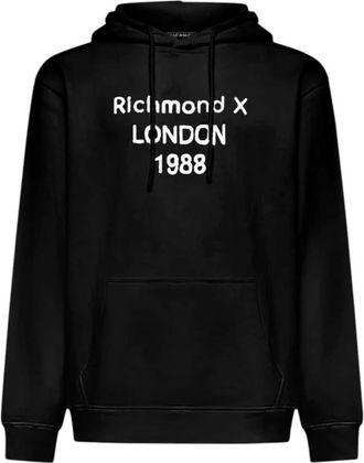 John Richmond Homme, Sweatshirts et sweats &agrave; capuche, Noir, Taille: M X London 1988 Sweat &agrave; capuche