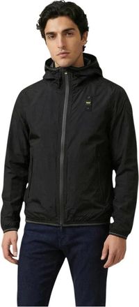 Blauer Homme, Vestes, Noir, Taille: 2XL Blazer zipp&eacute; &agrave; capuche et poches avant