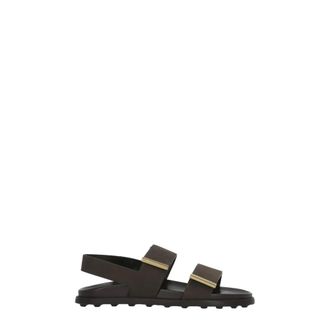 Tod's Femme, Chaussures, Brun, Taille: 37 1/2 EU Flat Sandales