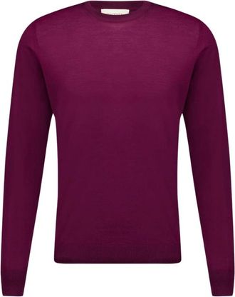 PIACENZA 1733 Piacenza 1733, Homme, Pulls, Violet, Taille: 2XL Pull ras du cou en laine m&eacute;rinos fine