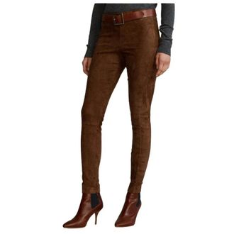 Polo Ralph Lauren Leland Skinny Pant - - Trousers - Damen - Braun - M