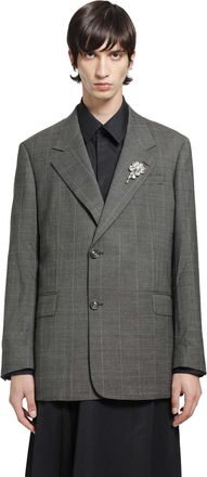 Simone Rocha Notch Lapel Blazer with Embroidery