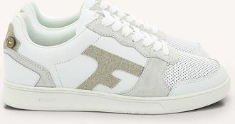Faguo Baskets blanches & dor&eacute;es cuir