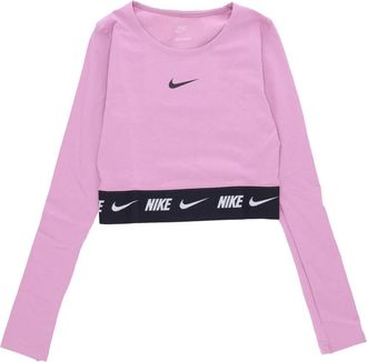 Nike Kurzarm Crop Top Sportbekleidung - - Sport - Damen - Rosa - M