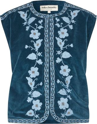 Lollys Laundry SamLL Vest - - Jackets - Damen - Blau - 2XL