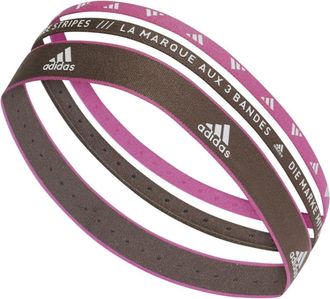 adidas Unisex Training Headbands 3 Per Pack, earth strata/preloved fuchsia/white, M
