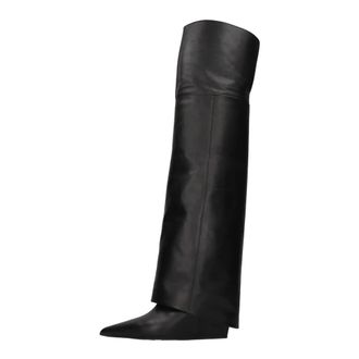 Vic Mati&eacute; Leder-Overkneestiefel - - Shoes - Damen - Schwarzk - 37 EU