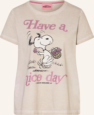 Frog Box Frogbox T-Shirt Mit Schmucksteinen beige