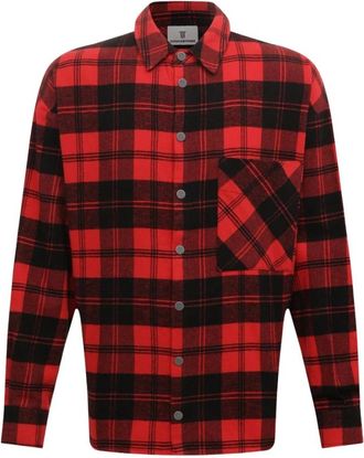 Diego Venturino Homme, Chemises, Rouge, Taille: M Tartan Print Jacket