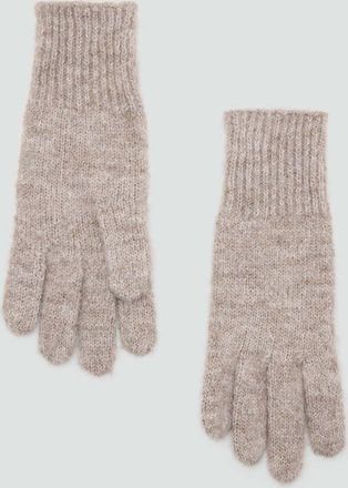 Mango Gants en maille unis marron moyen - Femme - Taille unique - MANGO