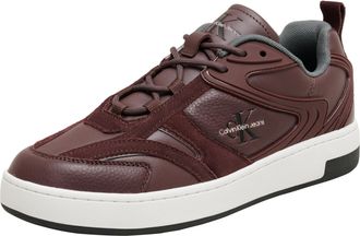 Calvin Klein Herren Cupsole Sneaker Basket Hybrid Schuhe, (Bitter Chocolate/White), 41