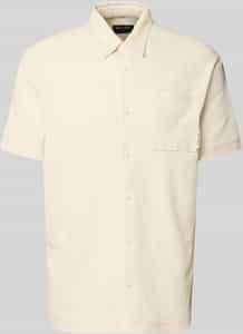 Marc O'Polo Regular Fit Poloshirt mit feiner Waffelstruktur