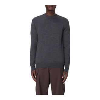 Mauro Grifoni Leichter Merinowollpullover mit Doppeltem Rundhalsausschnitt - - Knitwear - Herren - Grau - XL
