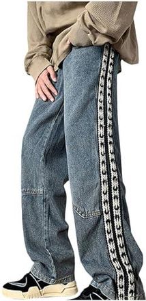 Generic Jean Homme Jeans Homme Jean Homme Regular Confortable Classique Hiver D&eacute;contract&eacute; Trous &Agrave; La Taille - Style Lazy Fashion Polyvalent pour Usage Quotidi