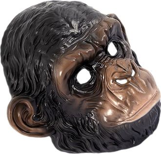 Soimiss Gorilla Cosplay Maske aus Kunststoff mit elastischem Band Realistische Tiermaske f&uuml;r Halloween Karneval und Party Vielseitiges Kost&uuml;mzubeh&ouml;r f&uuml;r Erwac