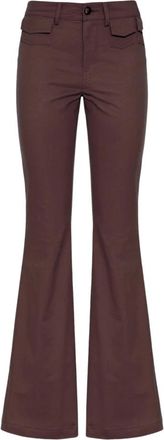 SoAllure Femme, Pantalons, Brun, Taille: 42 FR Pantalon &Eacute;vas&eacute; en Twill de Coton