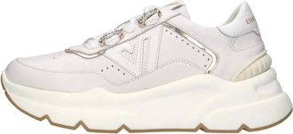 Emanuelle Vee Femme, Chaussures, Blanc, Taille: 38 EU Leather Baskets