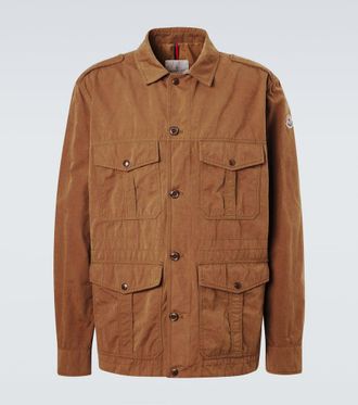 Moncler Veste Amnicon en coton m&eacute;lang&eacute;