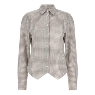 Maison Margiela Hemhemd mit Spitze vorne - - Blouses & Shirts - Damen - Beige - S