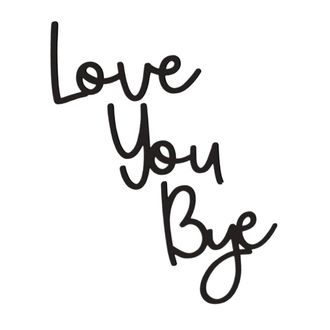 Artibetter Holzschild Love You Bye Wanddekoration Handgeschnitzt Robustes Holz Vintage Look Wandornament f&uuml;r Schlafzimmer Wohnzimmer Flur Boho Stil Einfache Mont