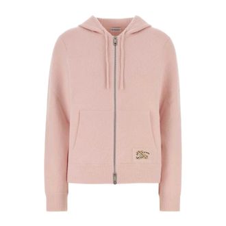 Burberry Kapuzenpullover mit Rei&szlig;verschluss aus Kaschmir-Mix - - Sweatshirts & Hoodies - Damen - Rosa - S