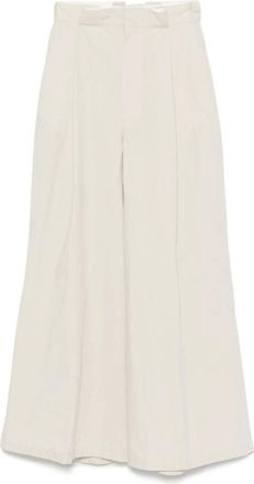 Maison Margiela Femme, Pantalons, Gris, Taille: 36 FR Pleated Pantalons