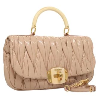 Miu Miu Pre-owned Toile sacs-main - Femme - Pre-owned - Beige - Taille: ONE Size