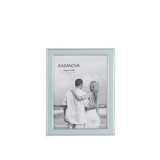 KASANOVA 1 FOTORAHMEN TIFFANY RAHMEN CM 13X18 HOLZ, Miro Silbermetall Glas Karton