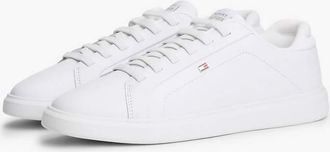 Tommy Hilfiger Baskets en cuir léger à semelle cuvette - Blanc