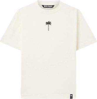 Palm Angels Palm Tree Statement Regular T-Shirt - - Tops - Herren - Wei&szlig; - L