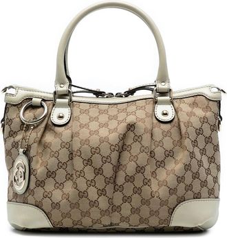 Gucci Hobo Bags - GG Canvas Sukey Satchel - Gr. unisize - in Braun - für Damen