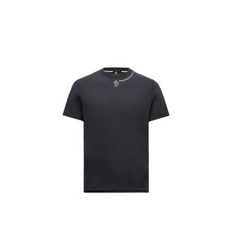 Moncler Moncler Logo Cotton T-shirt, Men, Blue, Size: Xs