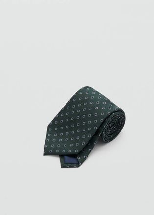 Mango Cravate geo8 kaki - Homme - Taille unique - MANGO MAN