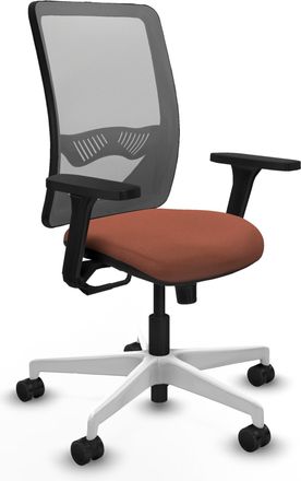 Piqueras y Crespo B&uuml;rostuhl, ideal zum Arbeiten mit 3D-Armen, h&ouml;henverstellbare Lendenwirbelst&uuml;tze, ausgestattet mit 3 Positionen und Schneidschaum, Grau/Braun