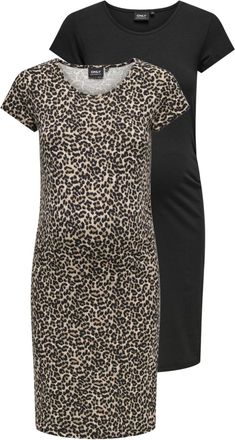 Only Damen Olmlovely Life S/S Dress 2-Pck Noos, Black, X-Large (2er Pack)