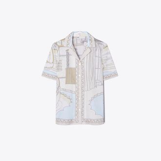 Tory Burch Damen Bedrucktes Freizeithemd