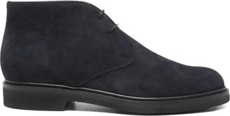 Ortigni Blue Suede Low Lace-Up Shoes - Gr. 44 (EU) - in Schwarz