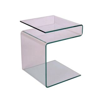 AC-Déco Ac-deco - Table basse graphique - Epi - 42 x 38 x 48 cm - Verre - Livraison gratuite