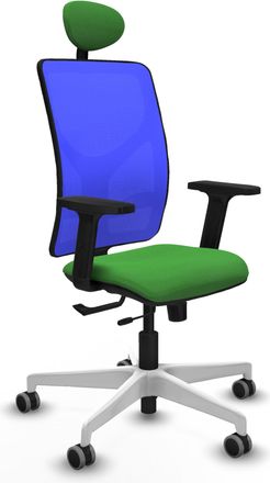 Piqueras y Crespo Verstellbarer Stuhl mit 2D-Armlehnen, h&ouml;henverstellbarer Lendenwirbelst&uuml;tze und festem Kopfteil, ausgestattet mit Syncro/Traslack und Schneideschaum, 