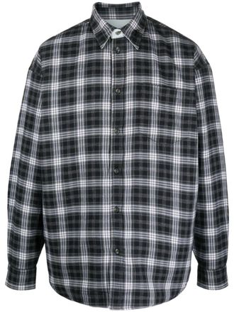 Diesel surchemise &agrave; motif S-Dewny-Double-Check-A - Noir
