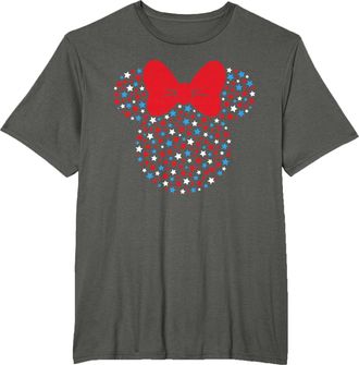Disney Minnie Mouse Red White Blue Stars 4th of July T-Shirt